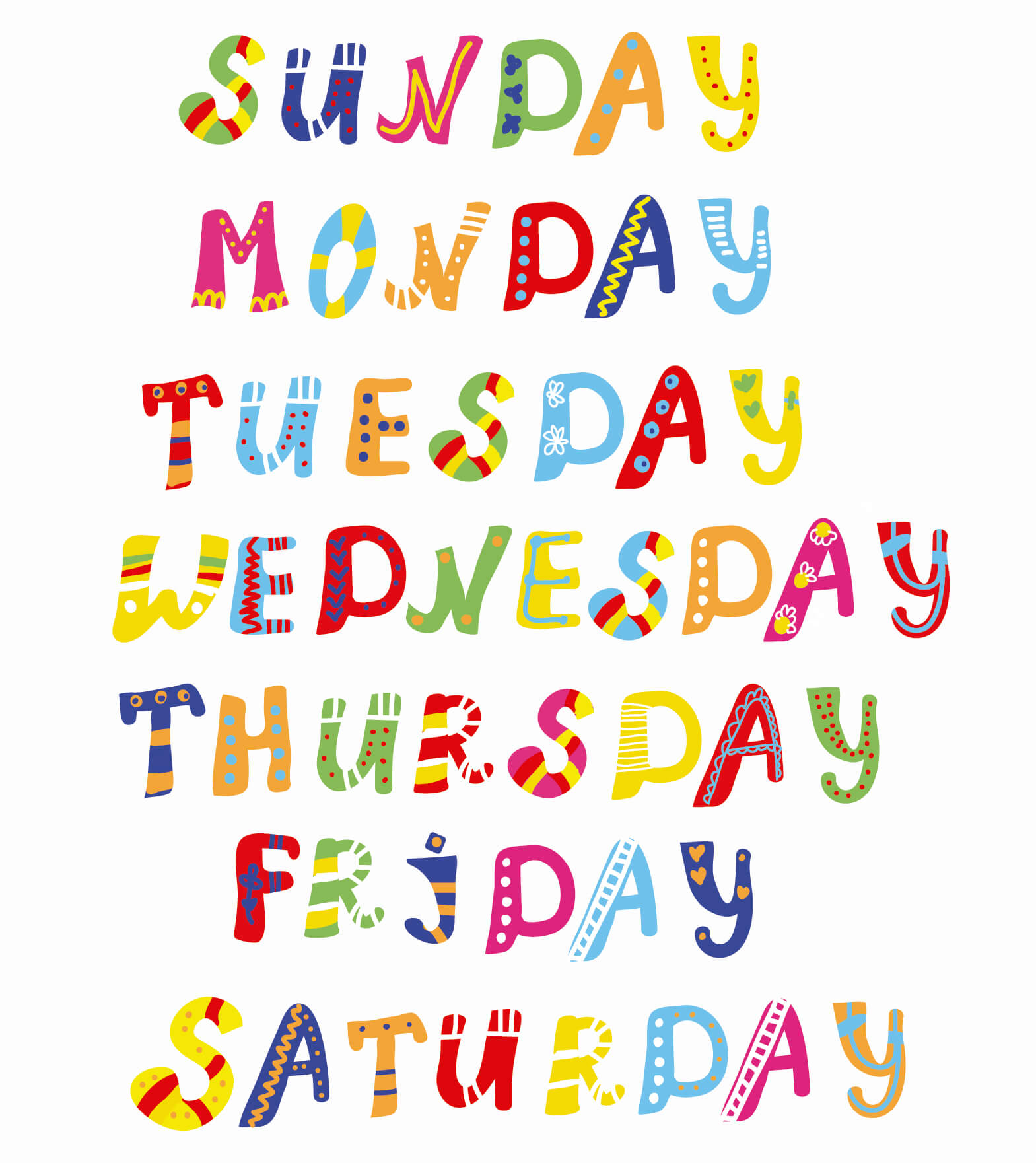 Activities to learn the days of the week