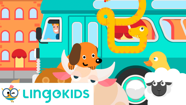 The Wheels on the Bus - Animals - Best Songs for Toddlers - Lingokids
