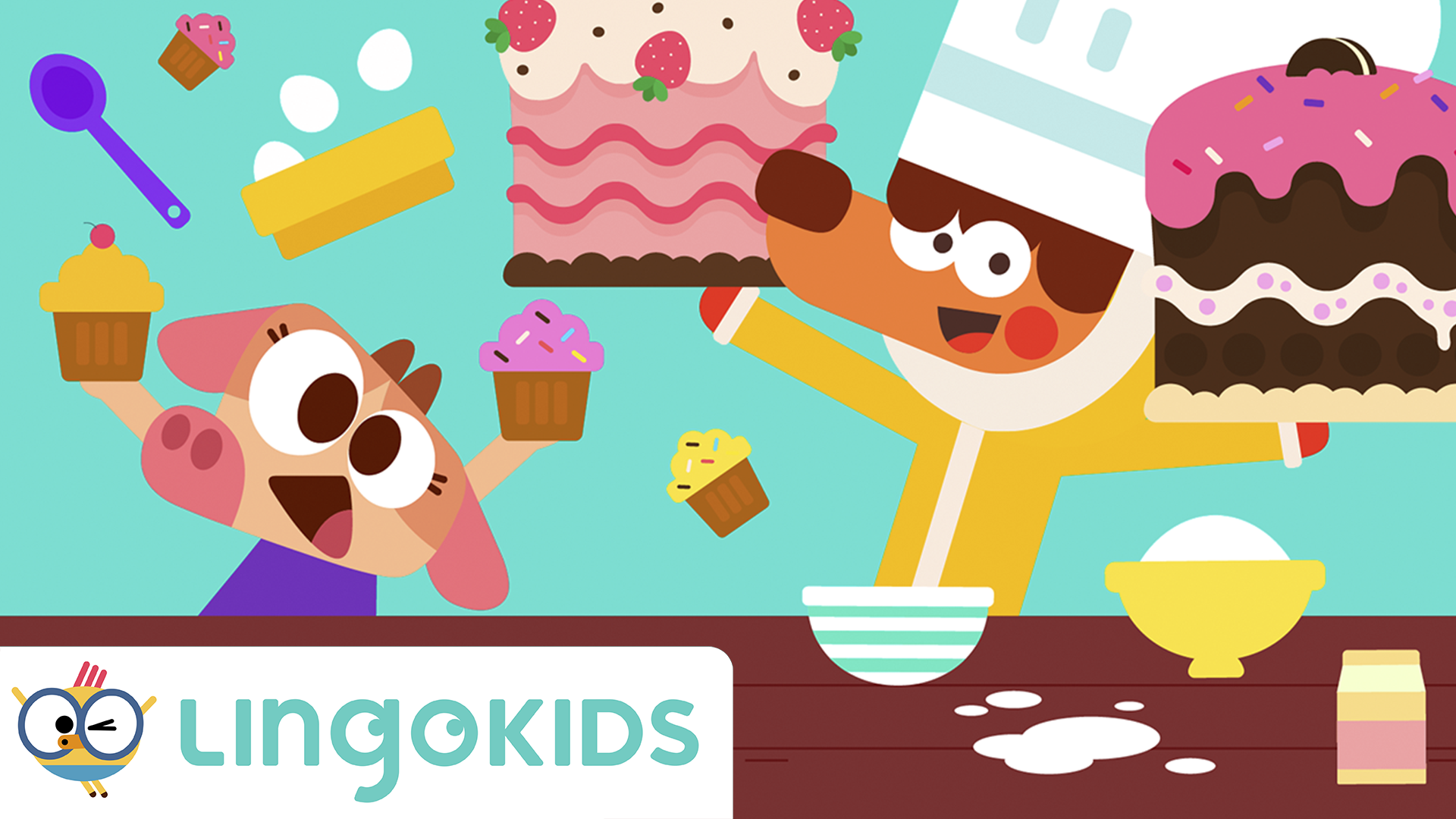 Become a baker and practice cooking vocabulary with Pat-a-Cake