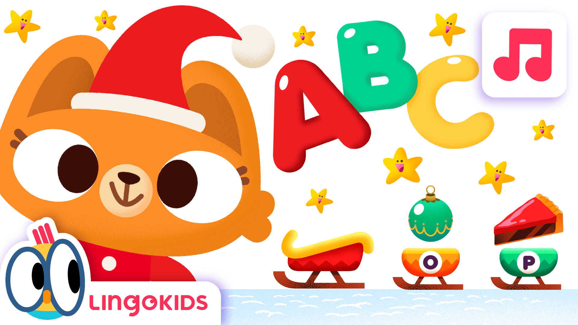 ABC Sleigh Song 🛷 Holiday Music for Kids